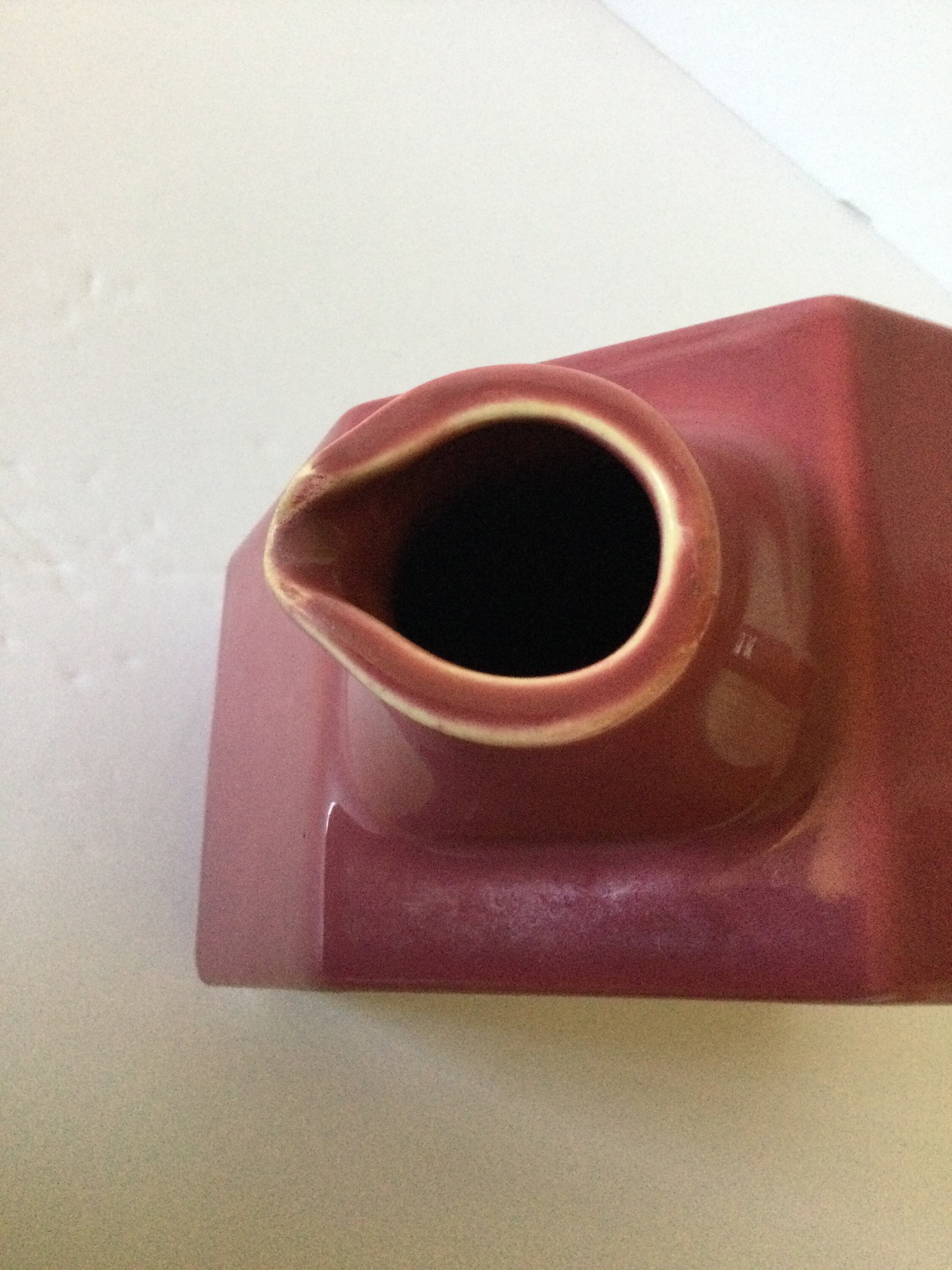 1940s Maroon Coors Rosebud Water Pitcher - Etsy