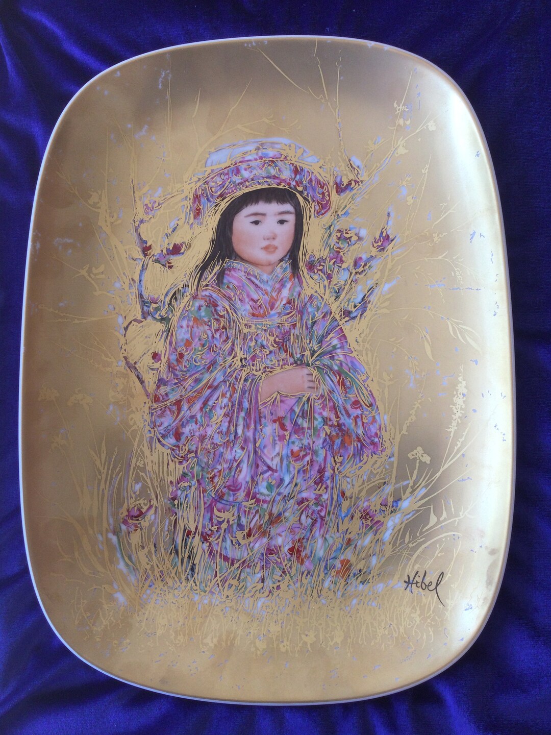Edna Hibel “takara” Limited Edition 24K Gold Porcelain Plate G-26 - Etsy