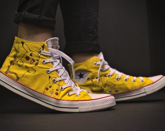 Pikachu Converse | Etsy
