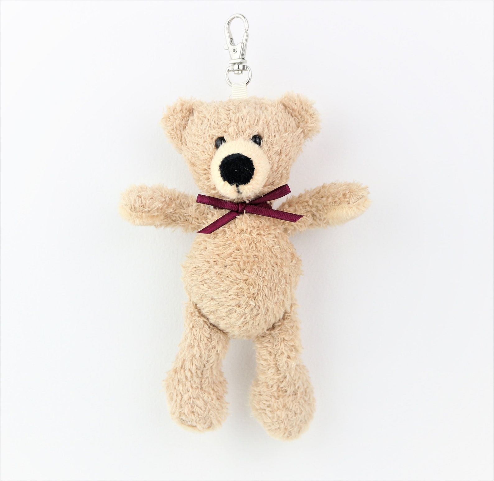 Teddy Bear Keychain Beige Small Teddy Soft Toy Key Chain Accessory Bag ...