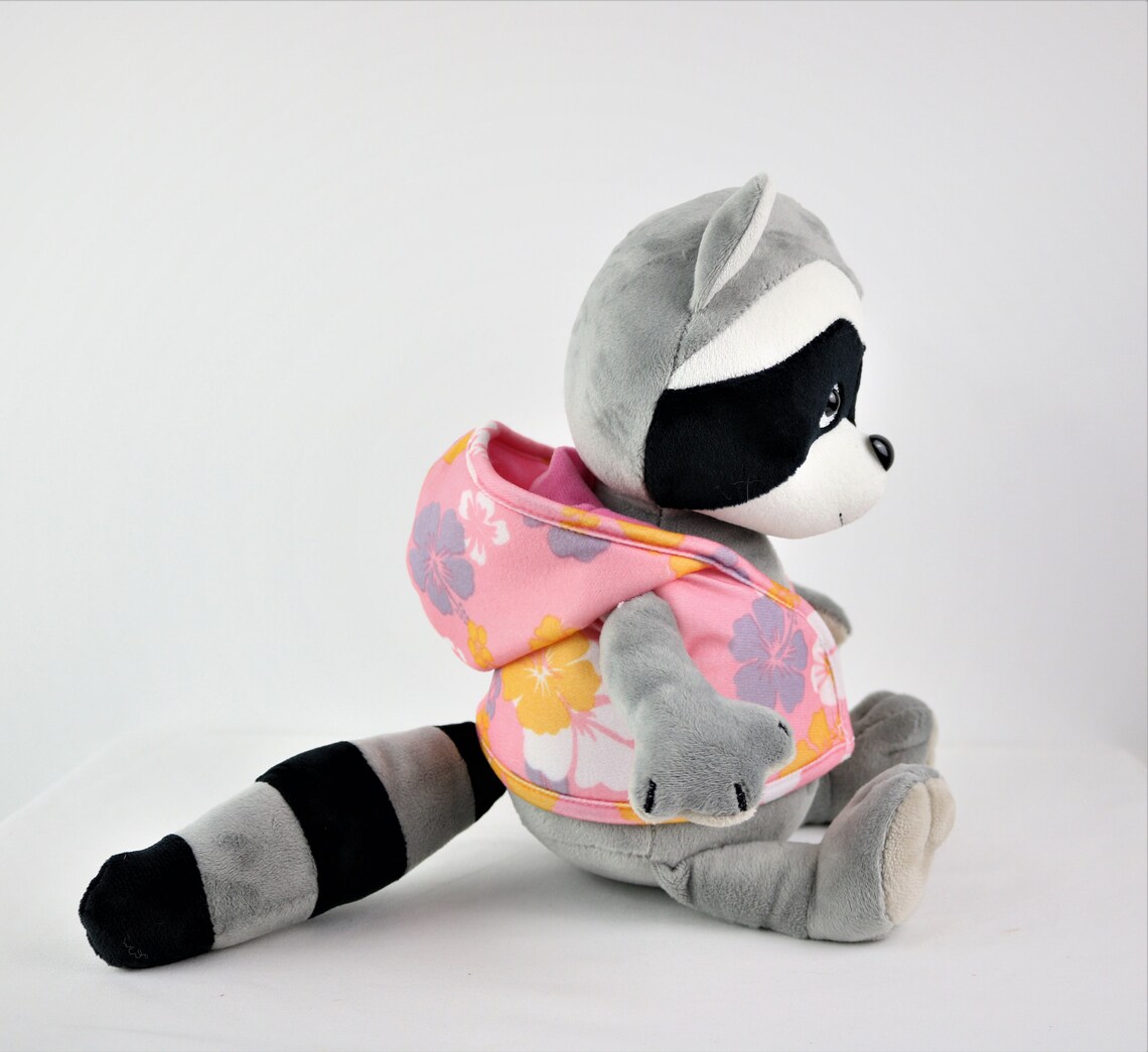 Raccoon Soft Toy Girl Raccoon Plush Toy Removable Gilet - Etsy UK