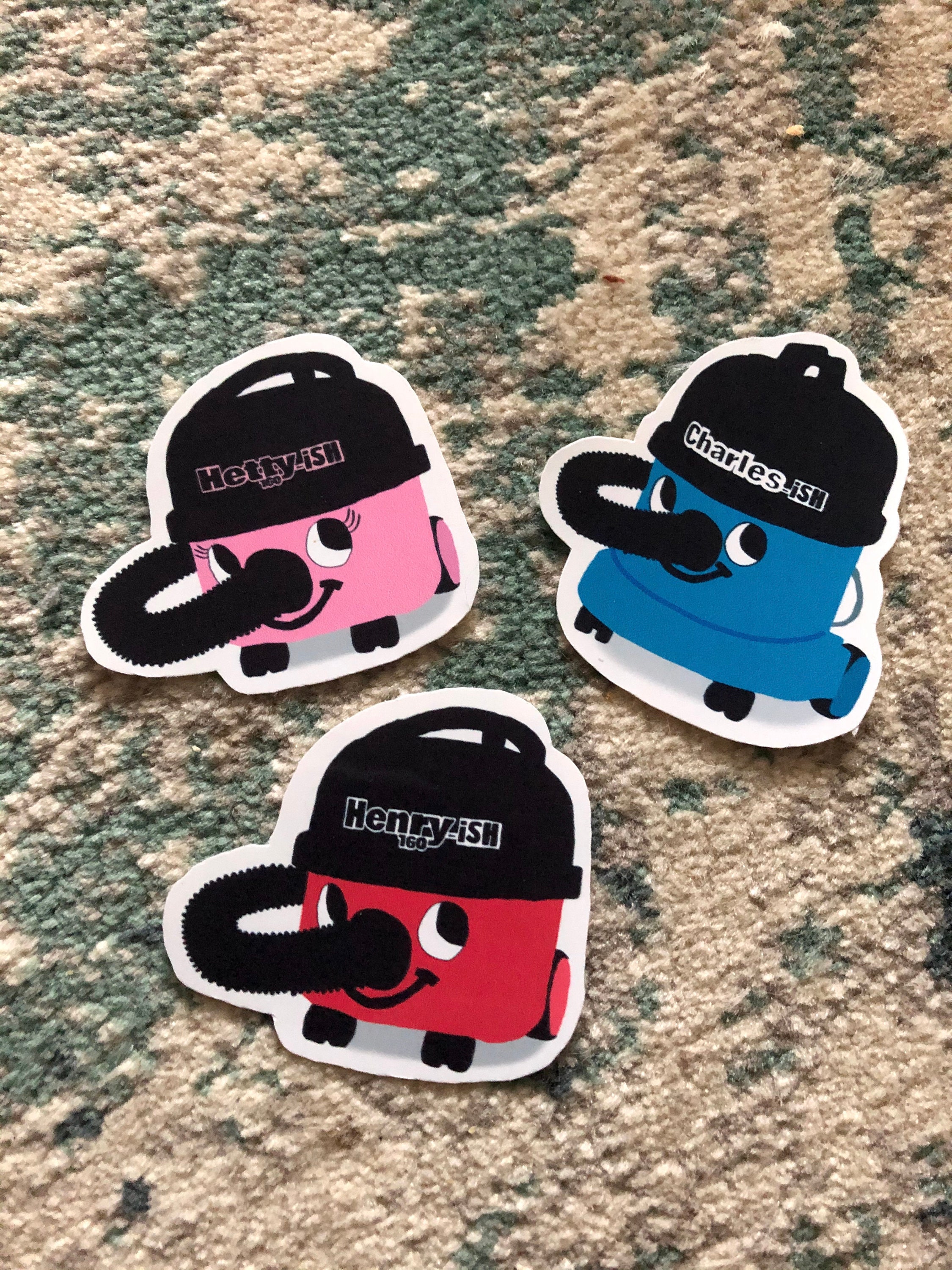 Trio of Henry/Hetty/Charles Hoover stickers Scrapbooking | Etsy