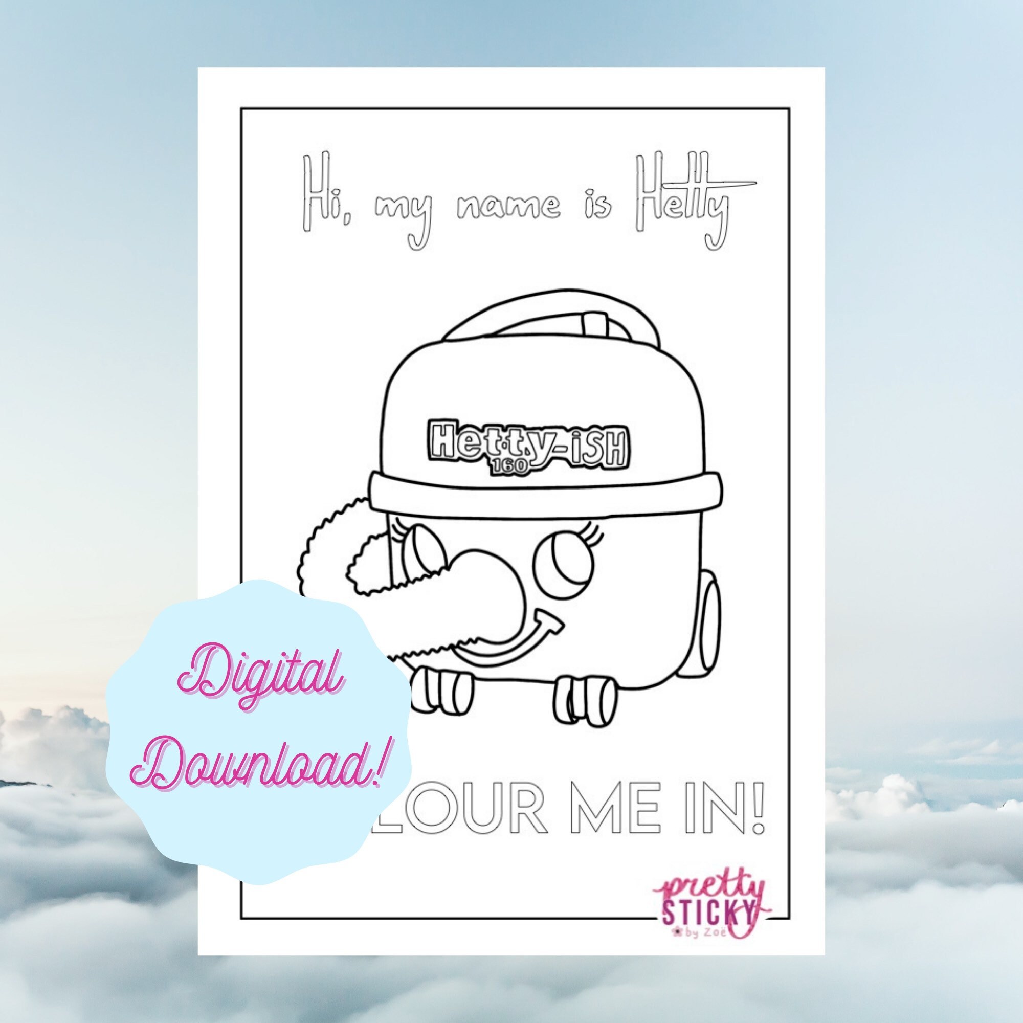 Henry / Hetty Hoover Printable Colouring Sheet Hetty Hoover Henry ...