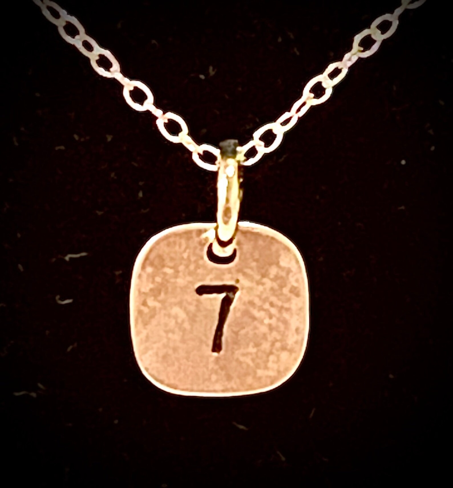 Lucky Number Seven Sterling Silver Necklace | Etsy