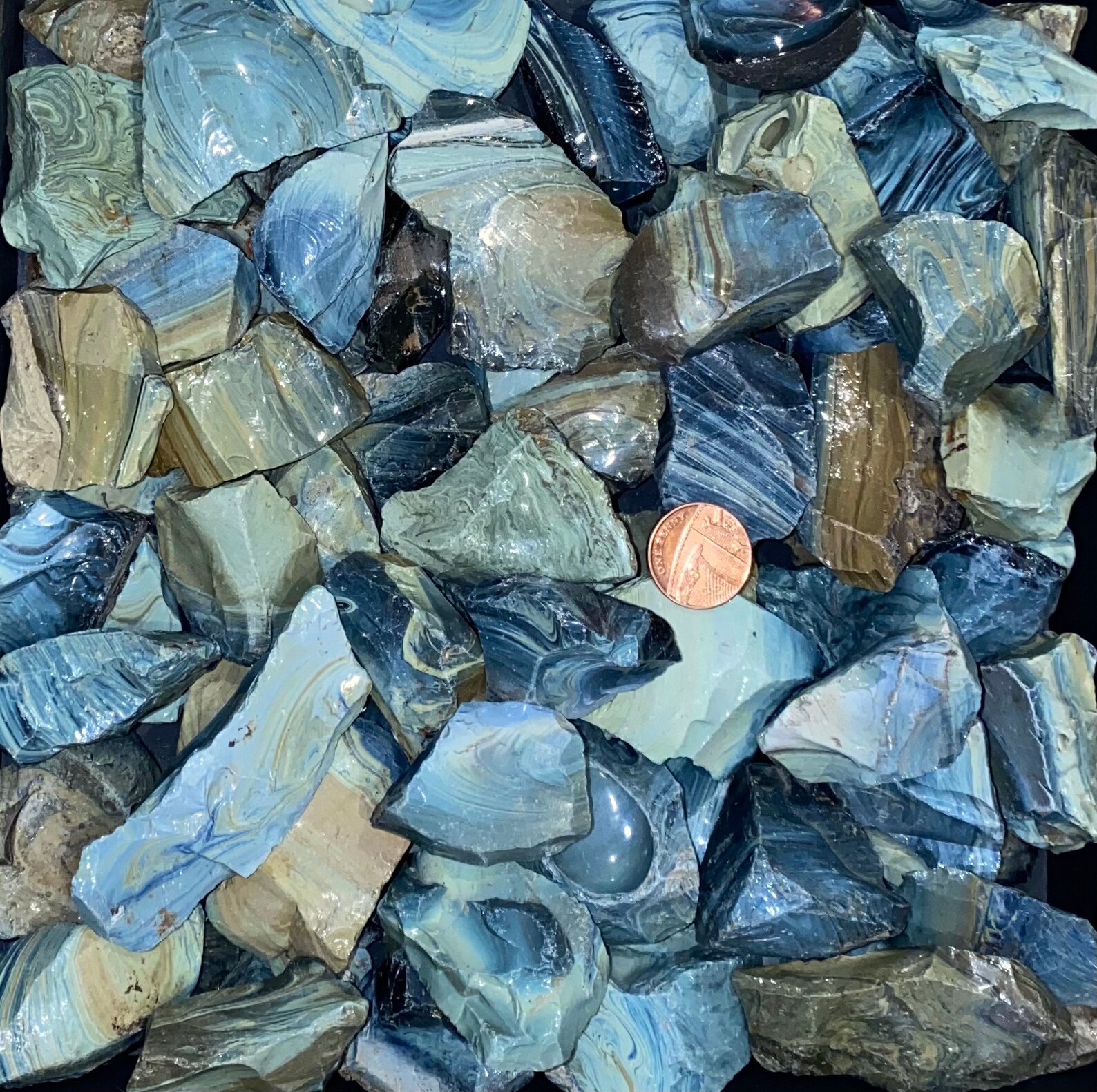 MEDIUM Welsh Blue Iron Slag Stone 250g Bag - Etsy