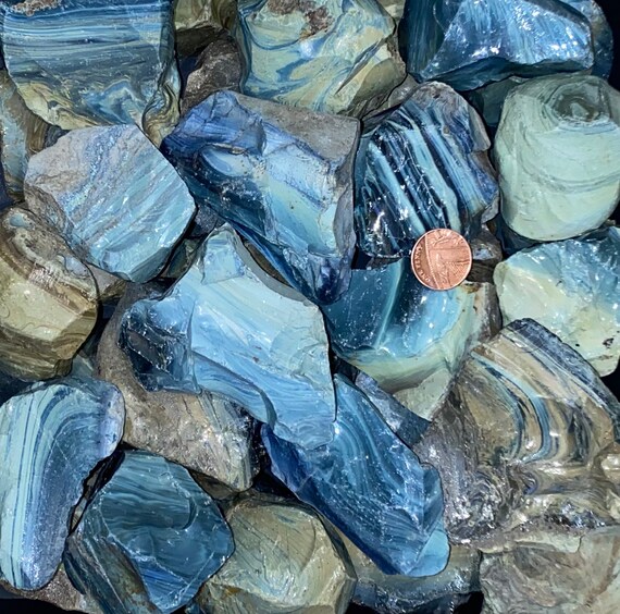 X LARGE Welsh Blue Iron Slag Stone 500g bag | Etsy