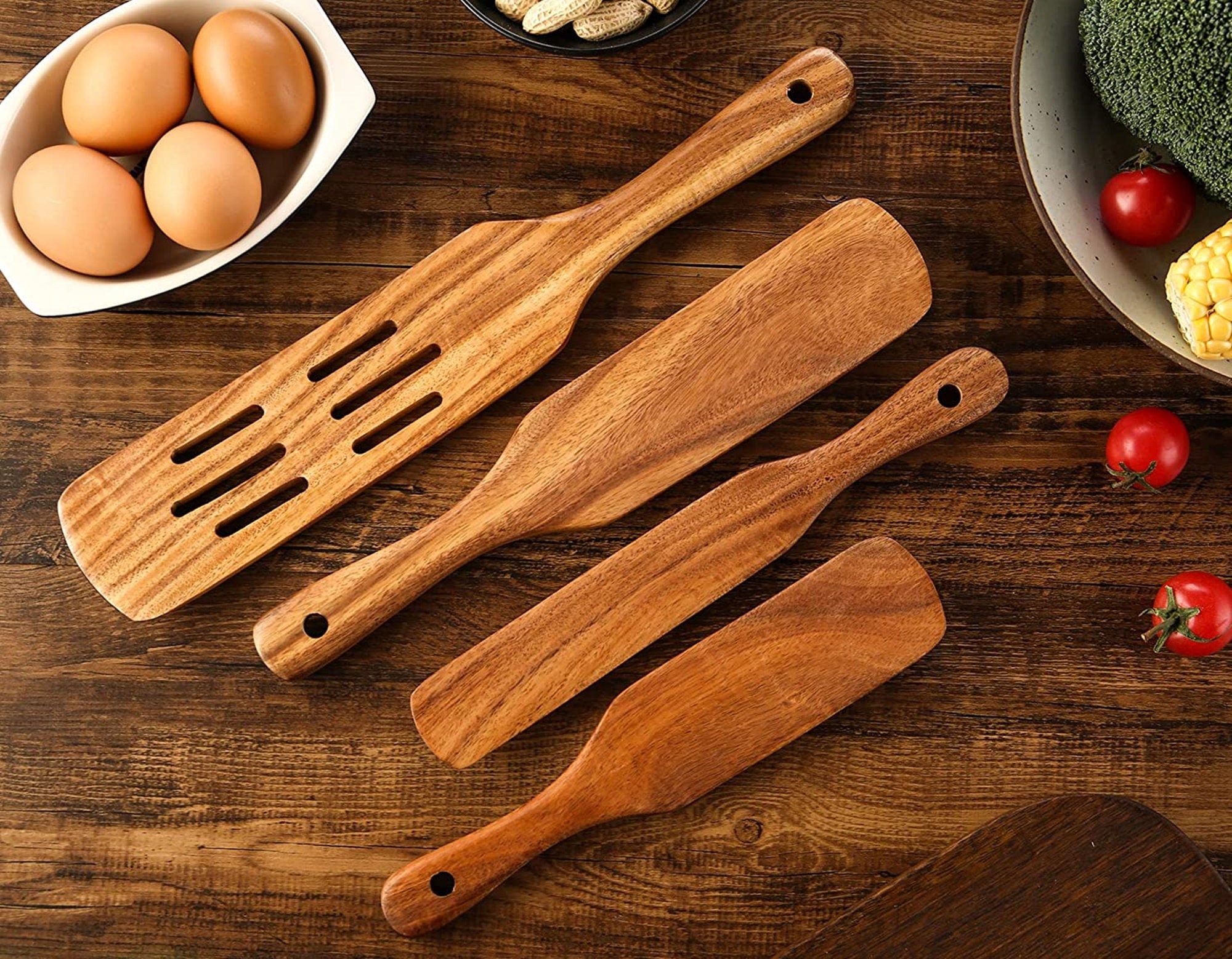 Wooden Spurtles kitchen tools Teak Wood Cooking Utensil | Etsy