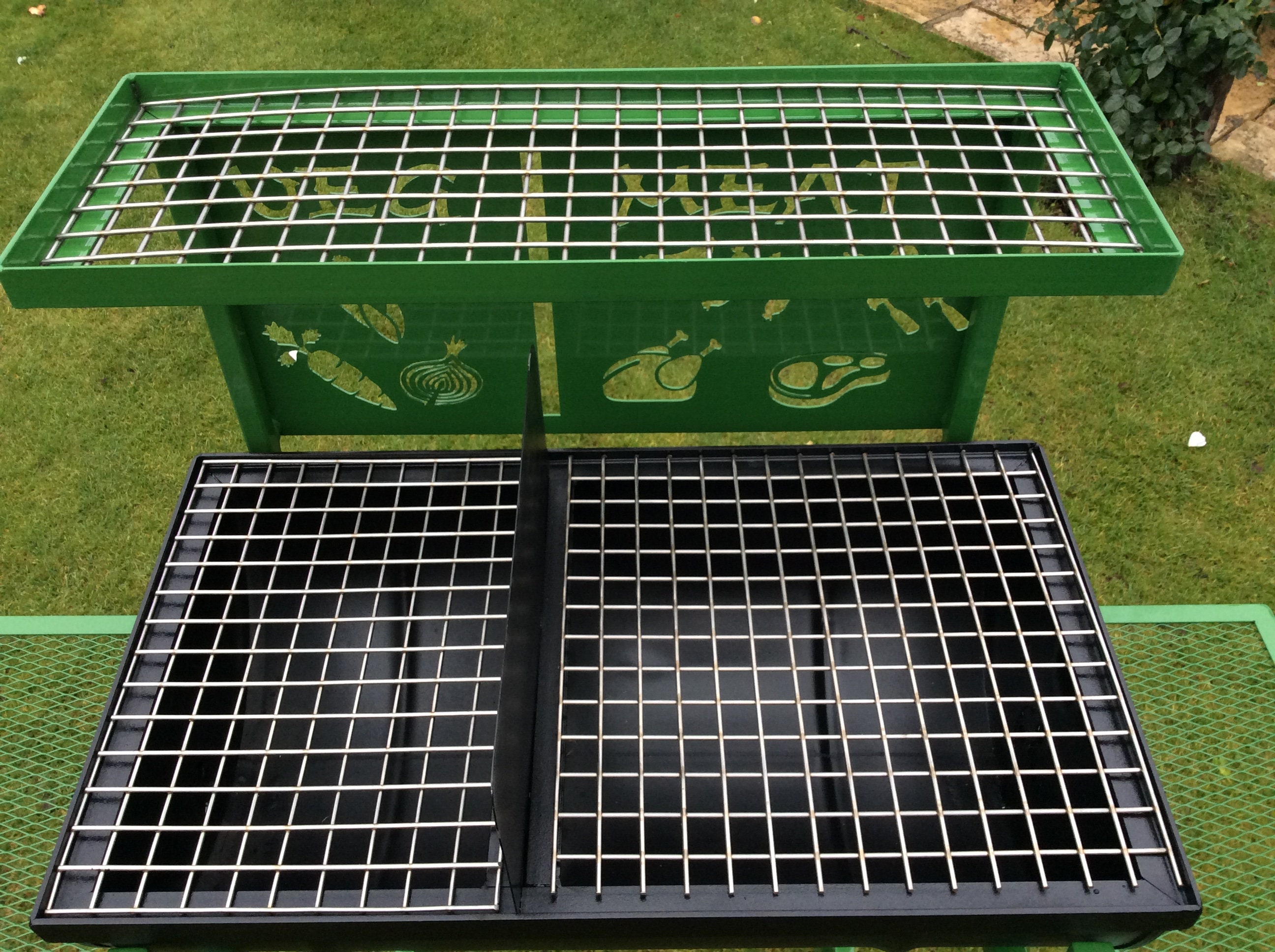Upcycled Oil Drum. Barbeque. Barbecue. BBQ. Meat and Veg. Engraved ...