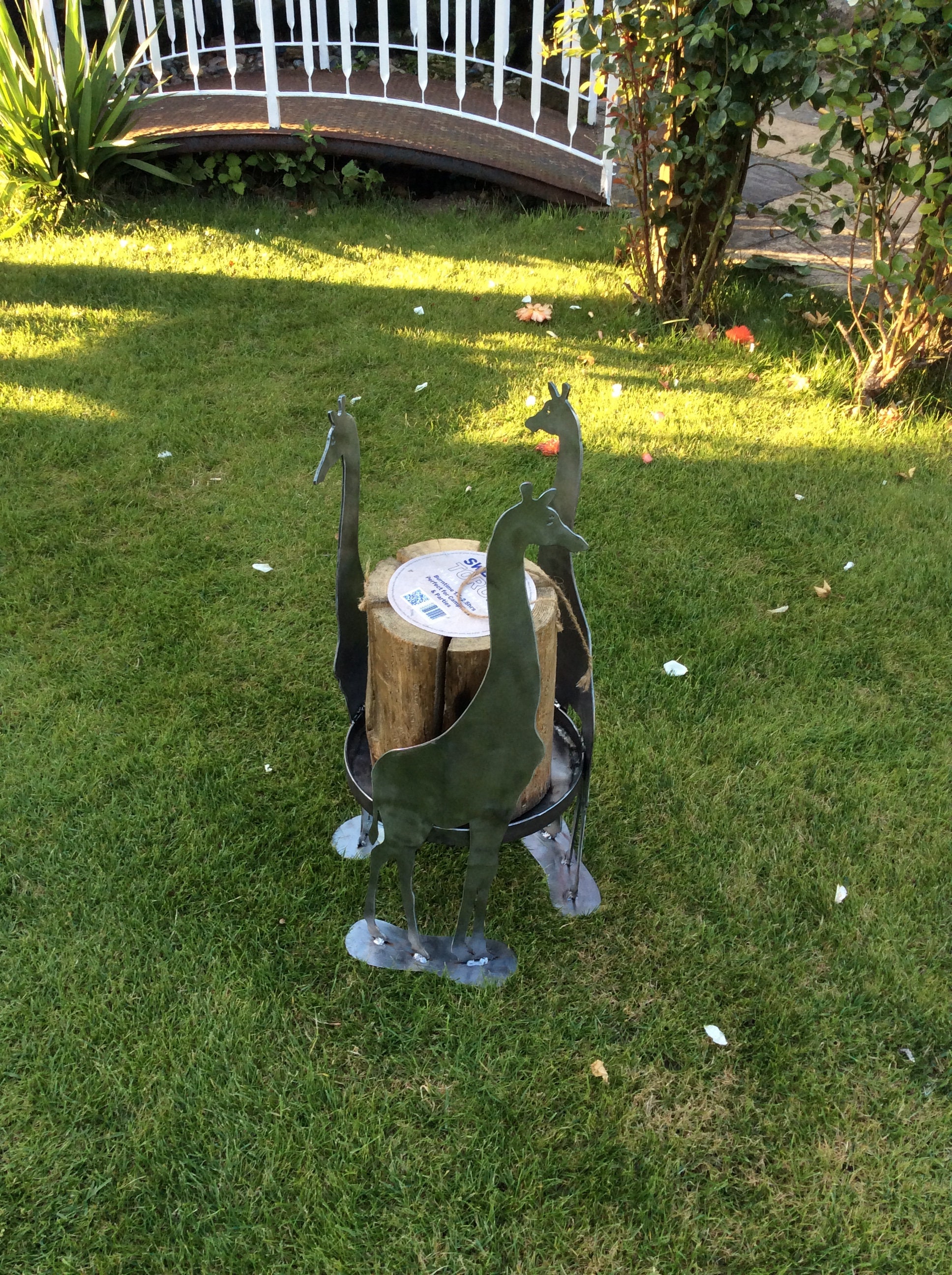 Giraffe Swedish torch stand. Log stand. Log burner. Fire pit | Etsy