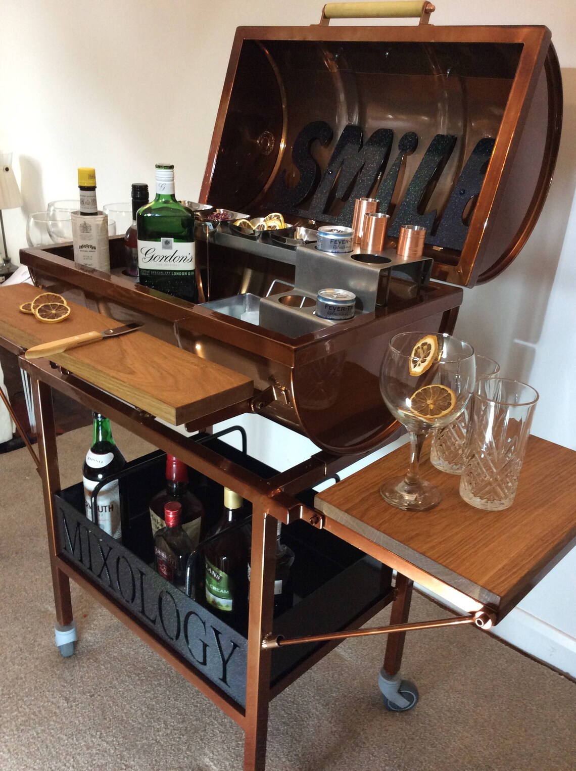Drink Cabinet. Gin Trolley. Drinks Trolley. Upcycled Oil Drum. - Etsy