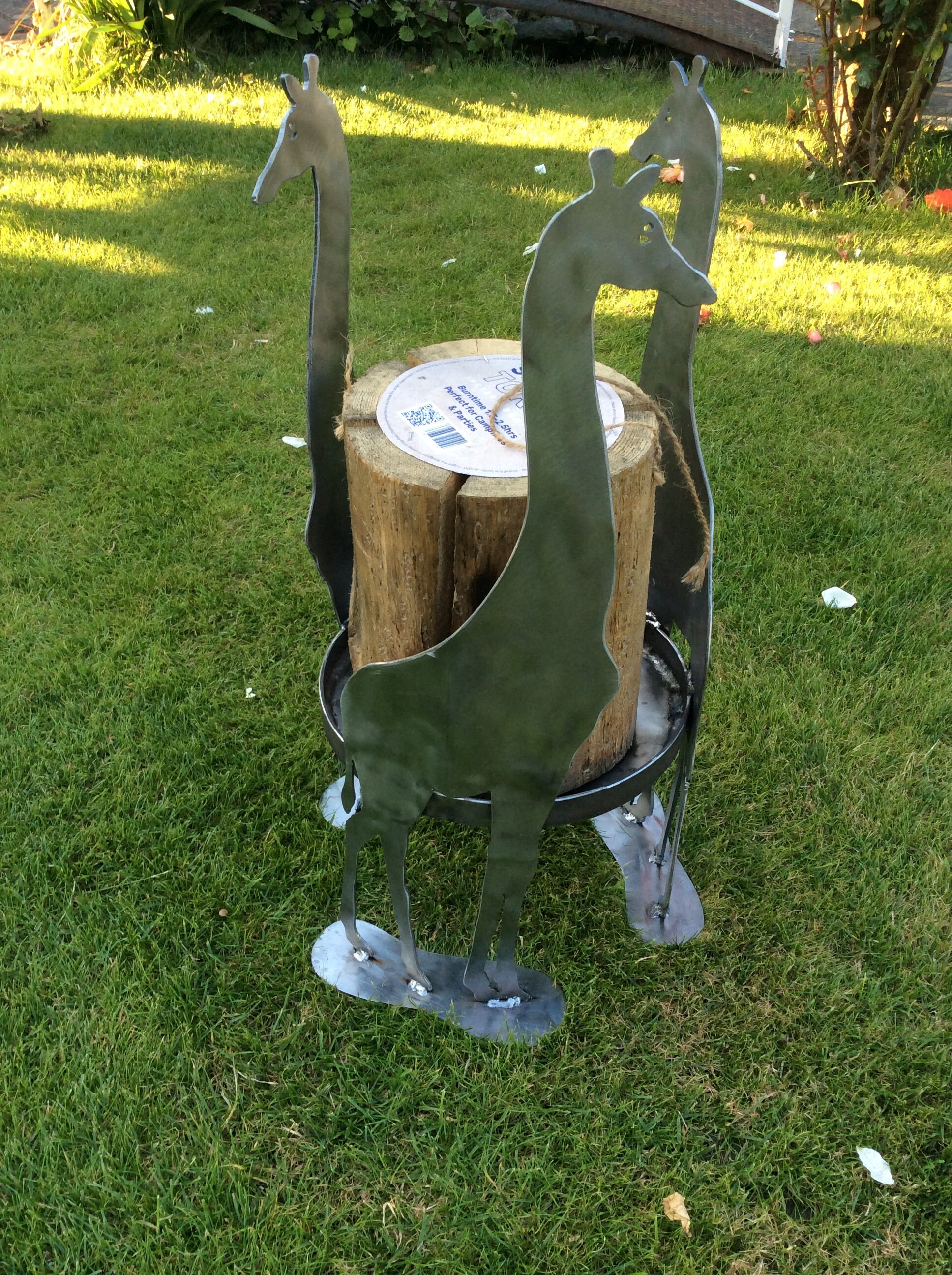 Giraffe Swedish torch stand. Log stand. Log burner. Fire pit | Etsy
