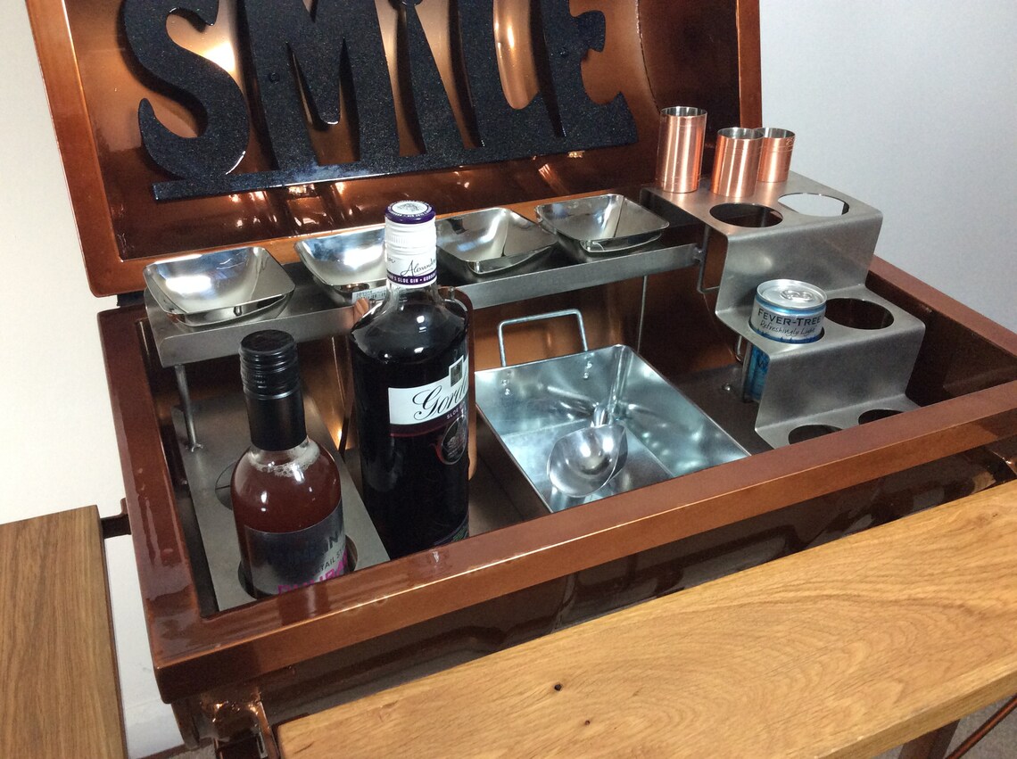 Drink Cabinet. Gin Trolley. Drinks Trolley. Upcycled Oil Drum. - Etsy