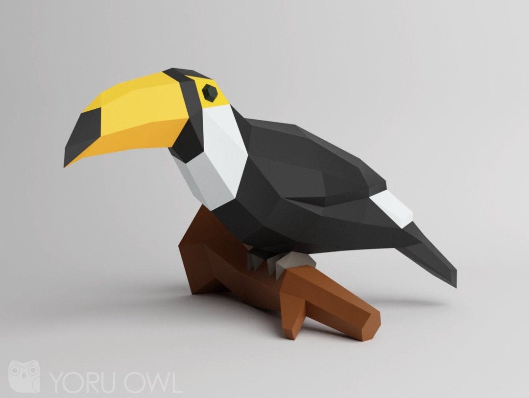 Toco Toucan Papercraft, Papercraft Template, Bird Papercraft ...
