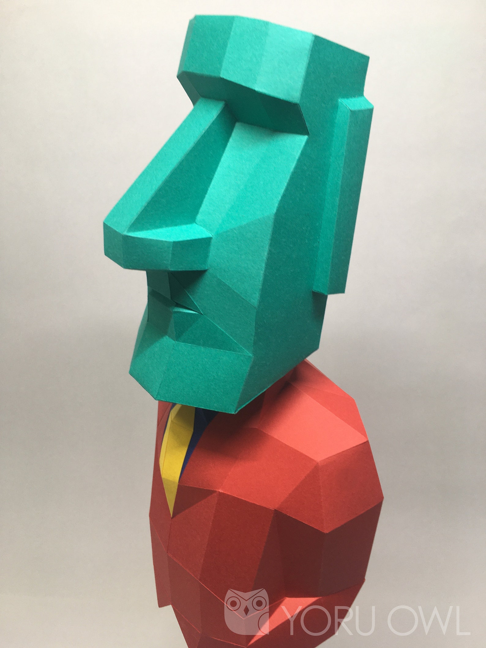 Suit Moai Papercraft, Moai, Papercraft PDF Template, Pepakura - Etsy