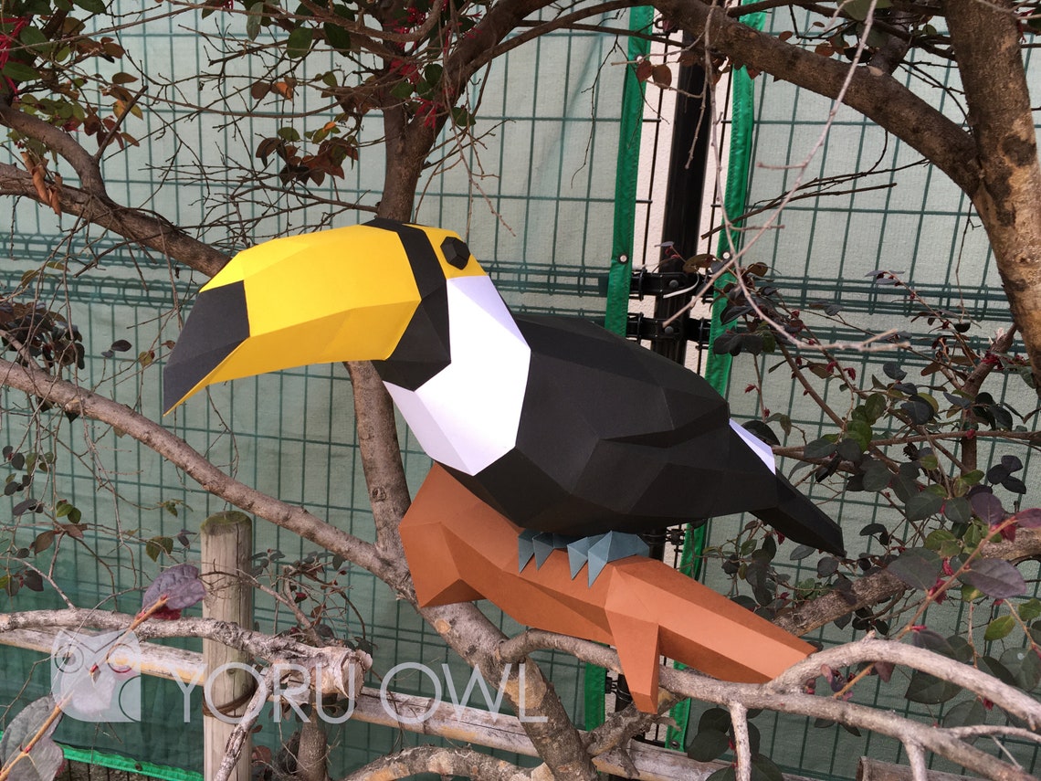 Toco Toucan PapercraftPapercraft TemplateBird | Etsy