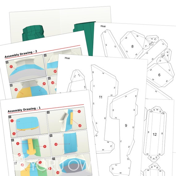 Suit Moai Papercraft Moai Papercraft PDF Templatepepakura, 59% OFF
