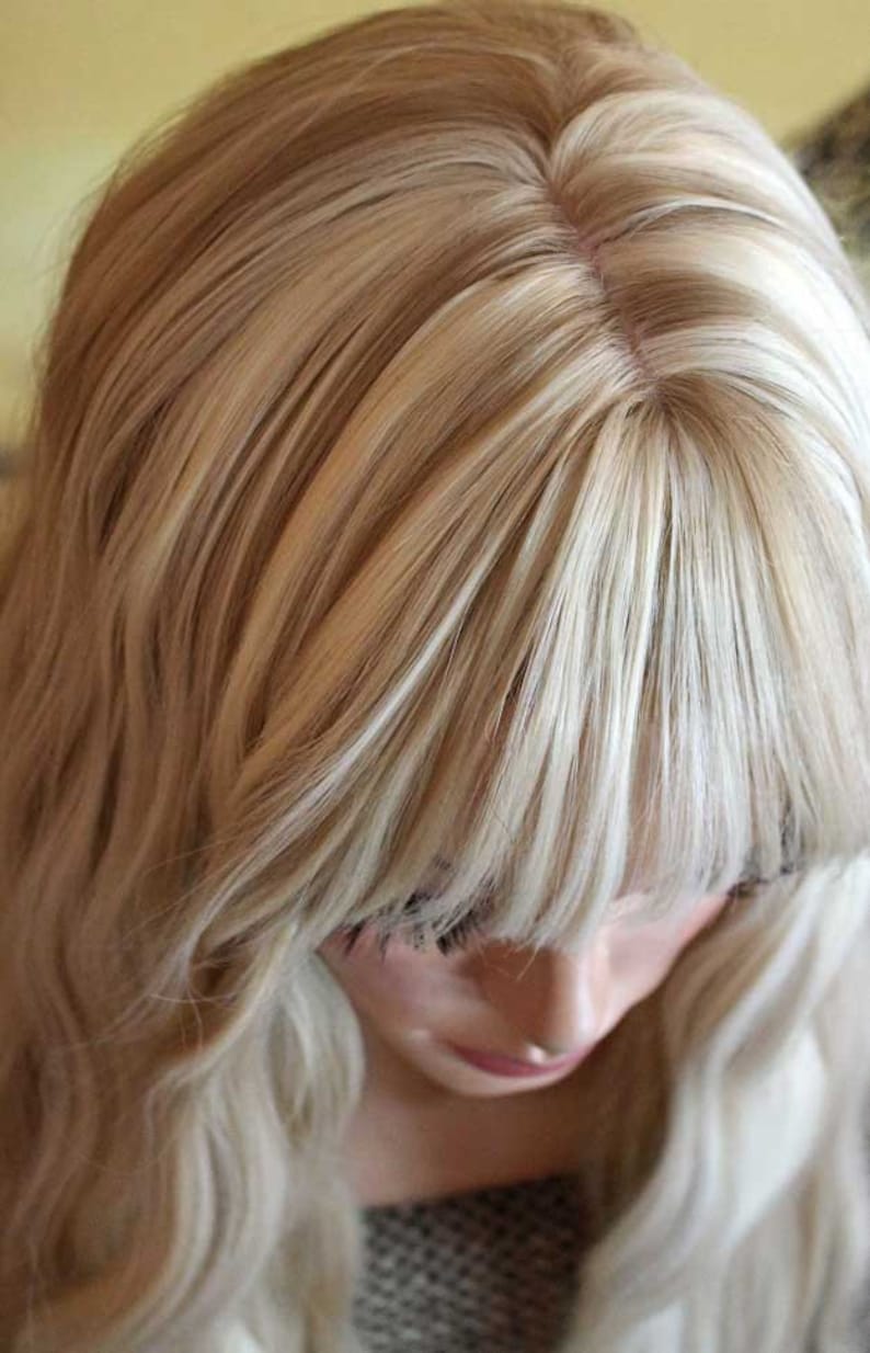 Toupee Women's Woman Toupee Topper Clip in Hairpiece Light Blonde ...