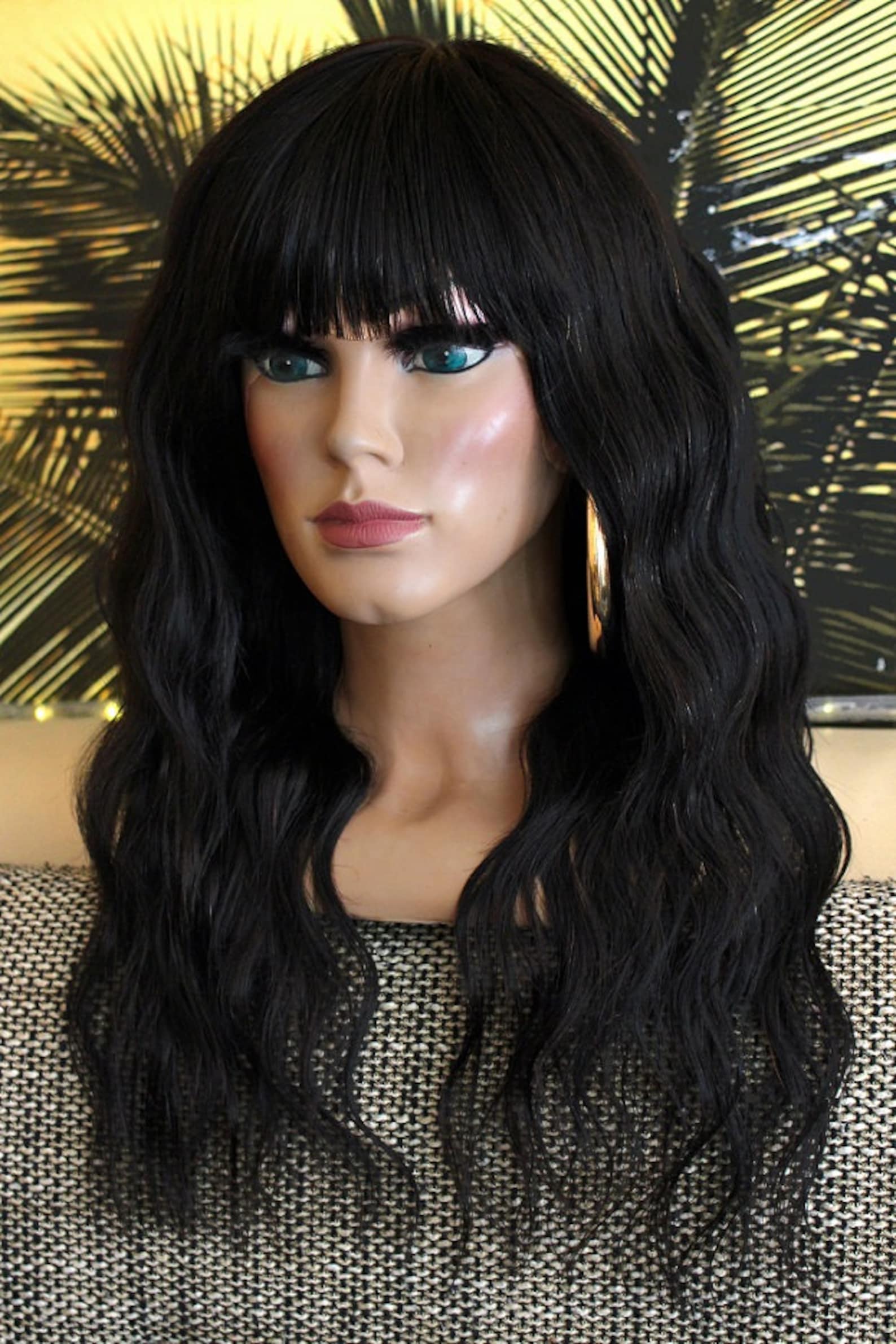 Parrucca capelli veri 100% parrucca senza pizzo marrone scuro remy onde ...