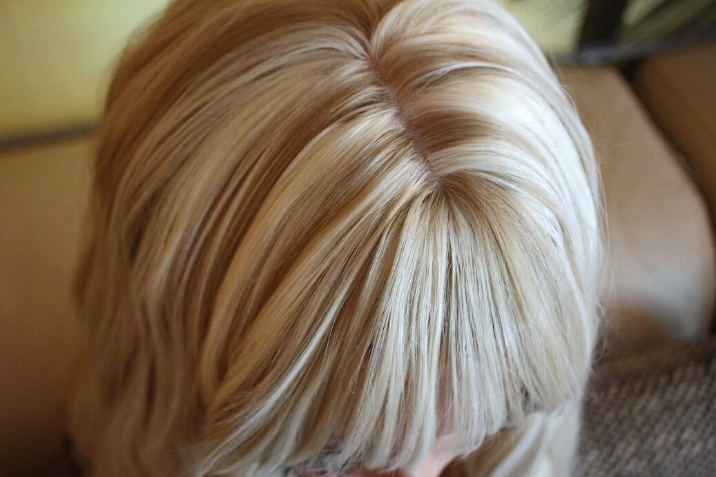 Toupee Women's Woman Toupee Topper Clip in Hairpiece Light Blonde ...