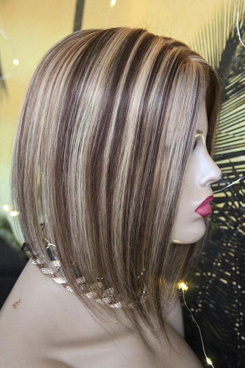 Toupee Women Toupee Topper Remy Human Hair Clip in Hairpiece Brown ...