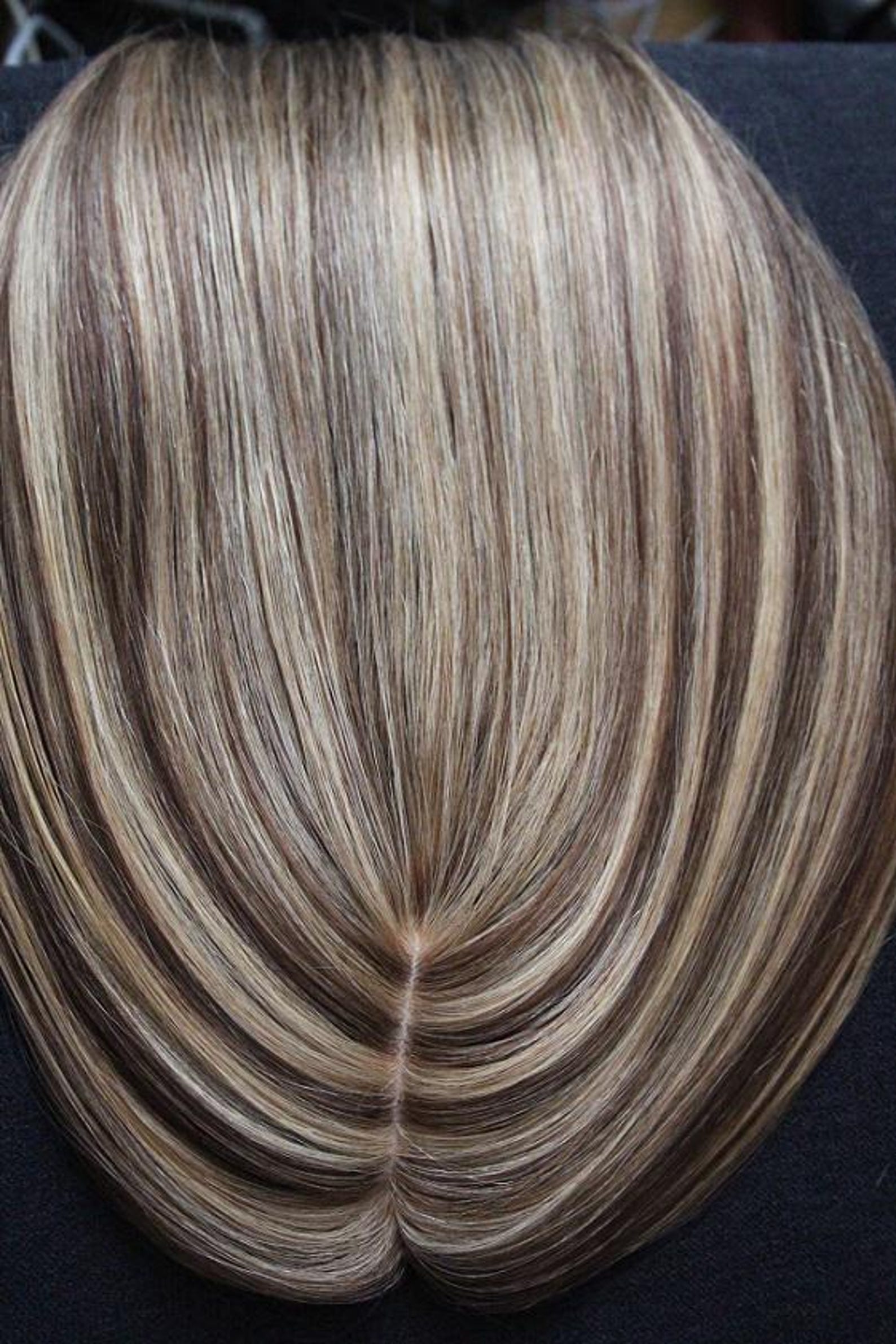 Toupee Women Toupee Topper Remy Human Hair Clip in Hairpiece Brown ...