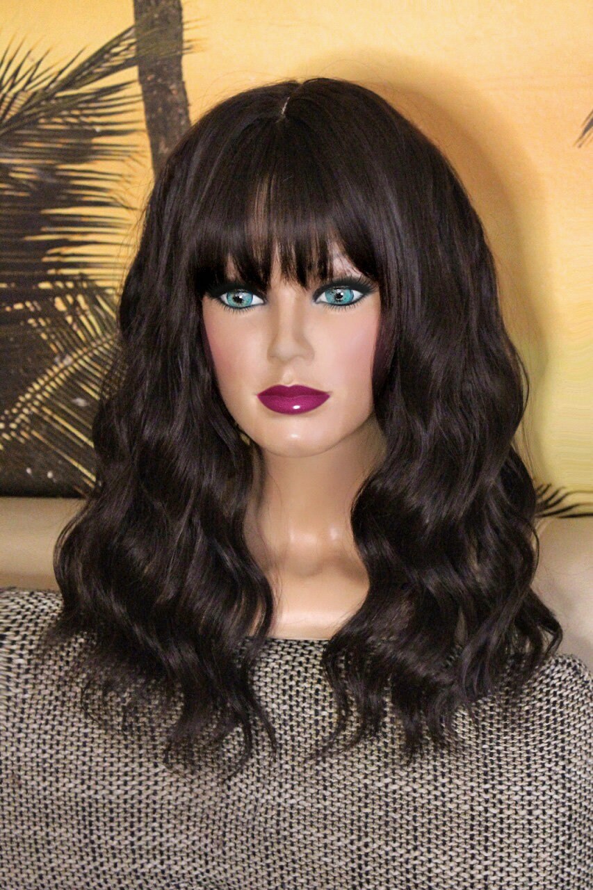 Toupee Women's Woman Toupee Topper Clip in Hairpiece Brown Dark Brown ...