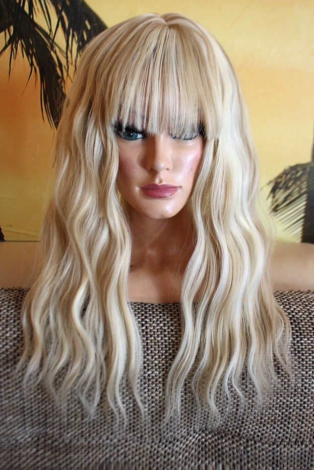 Toupee Women's Woman Toupee Topper Clip in Hairpiece Light Blonde ...