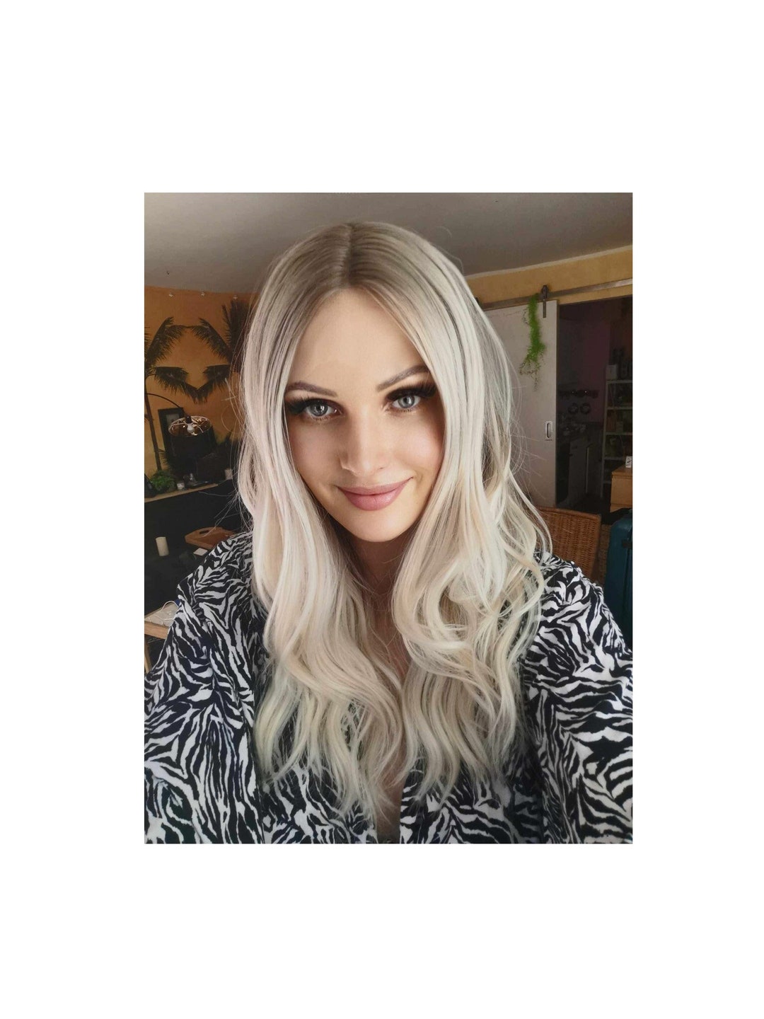 Wig Lace Wig Balayage Ombre Wavy Wavy Long Long Hair Wig Blonde Light Blonde Medium Blonde Ash ...