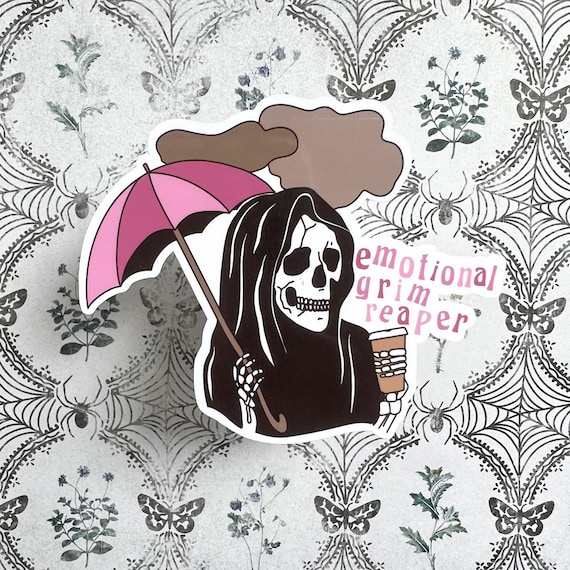 Emotional Grim Reaper Sticker - Etsy