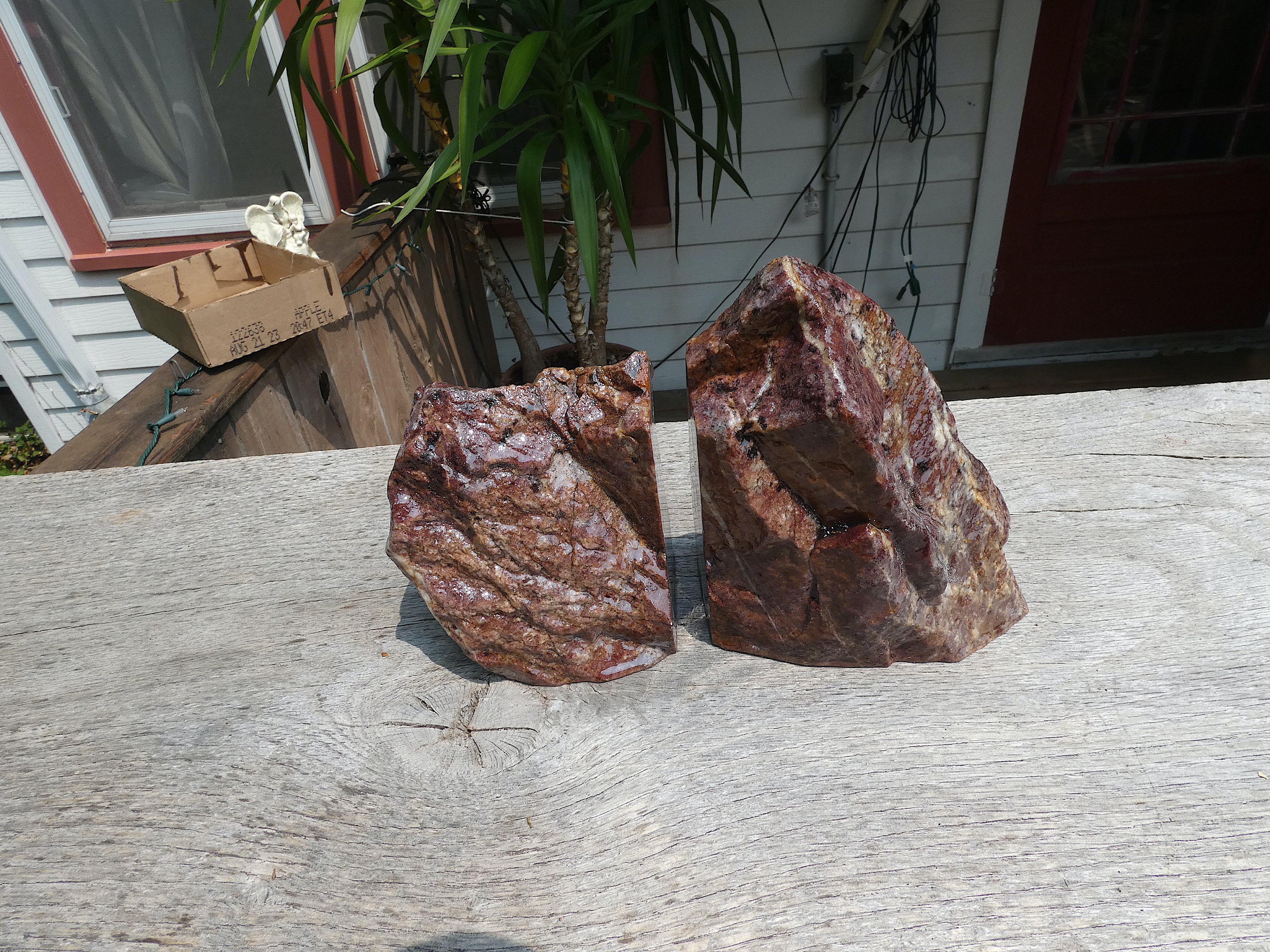 Baraboo Pink Lady Quartzite Rock Bookends - Etsy