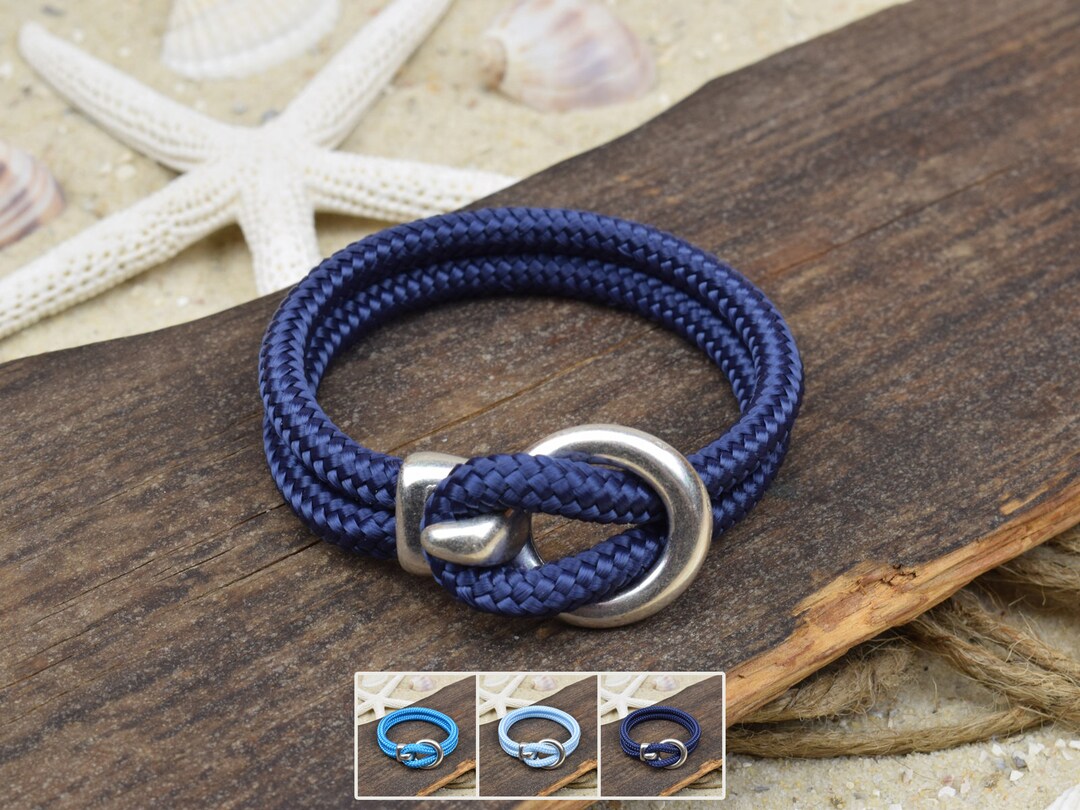 Bracelet NADA Sailing Rope 5mm Surfers Hook Closure 05 - Etsy