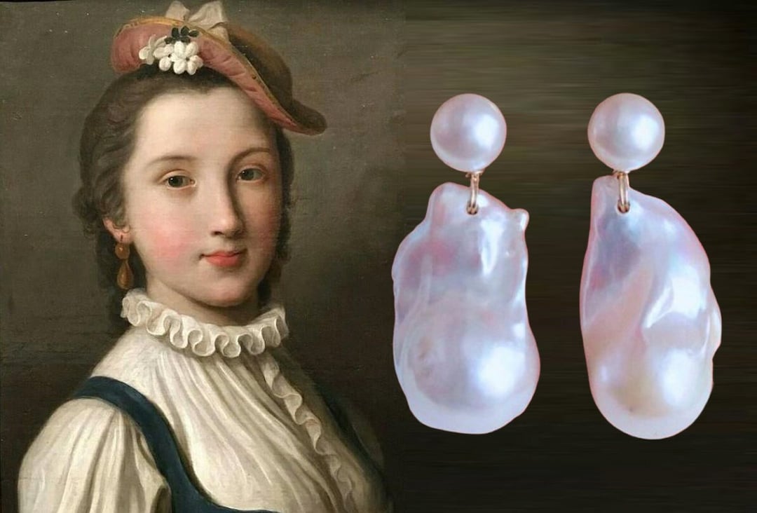 Inspiriert von Barock schmuck, natürliche Barock Perlen Zwei ...
