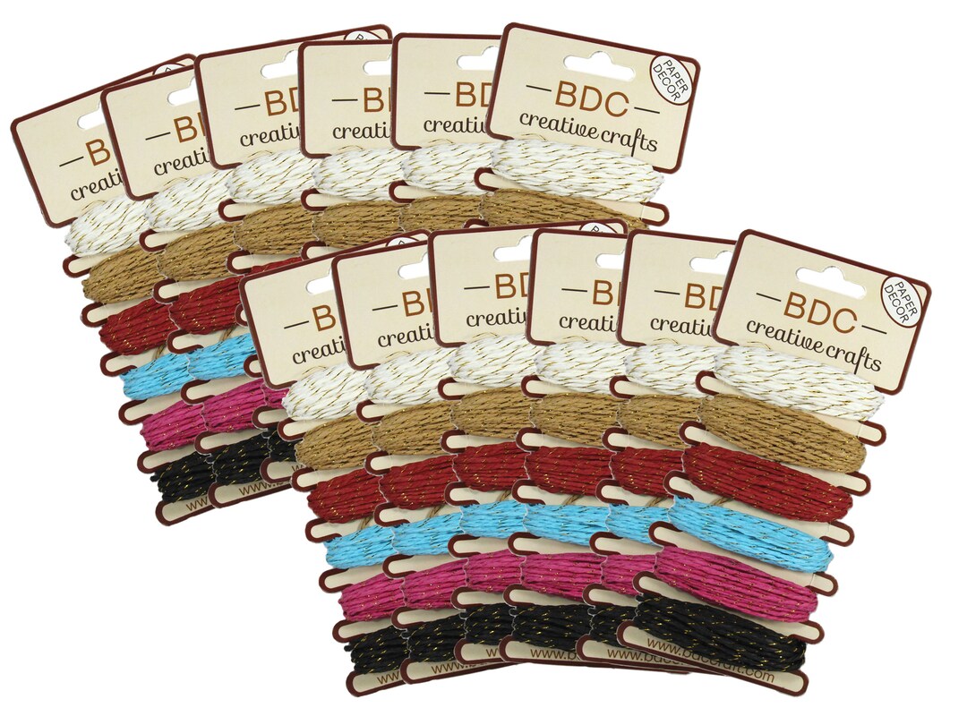 Metallic Paper String (lot of 12 Cards) for Crafting, Card Making, Gift ...