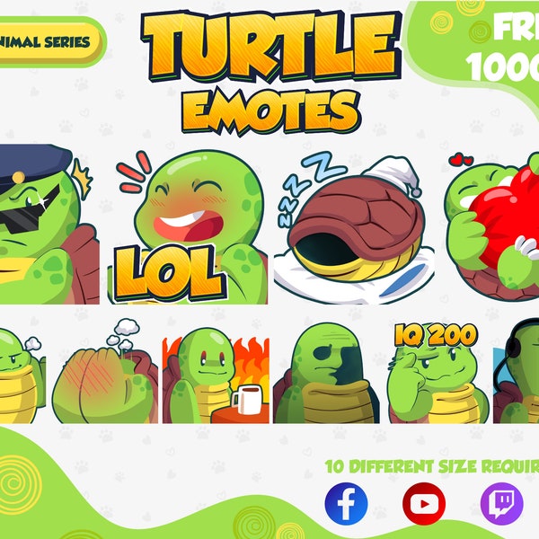 Animated Turtle Emote - Etsy