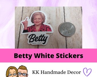 Betty White Vinyl Decal | Etsy