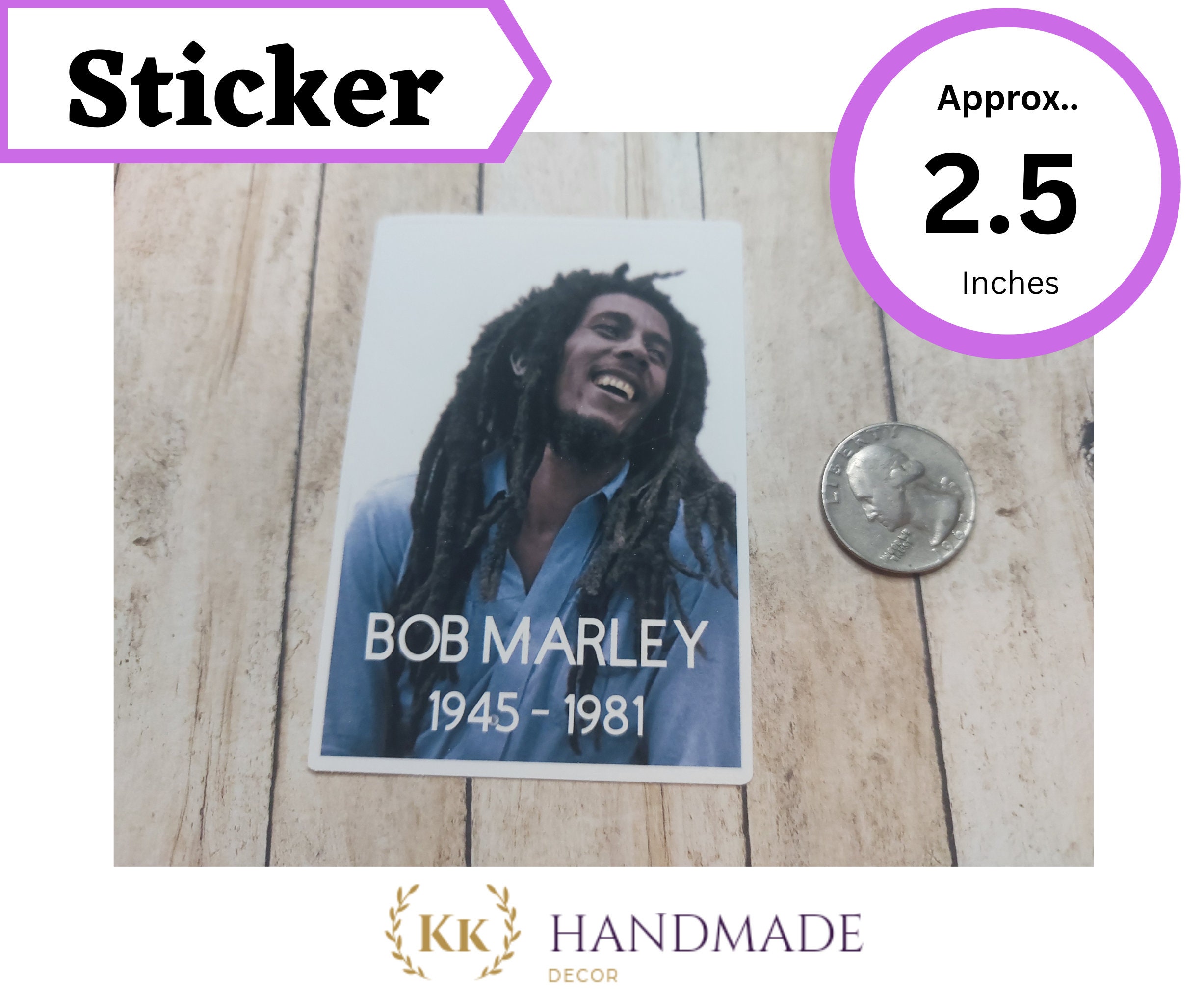 Boby Marley Memorial Vinyl Sticker Decal - Etsy