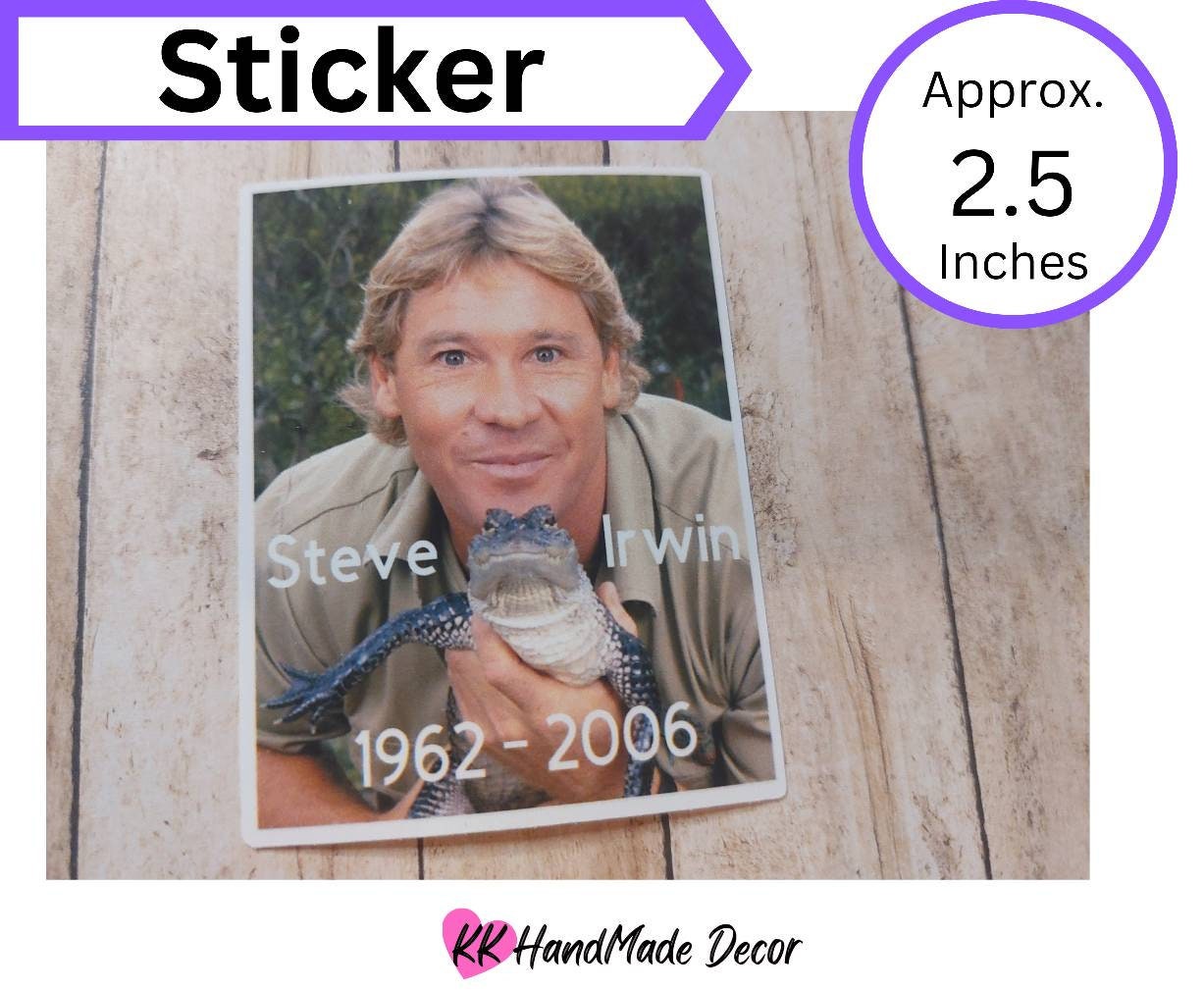 Steve Irwin Sticker Decal - Etsy