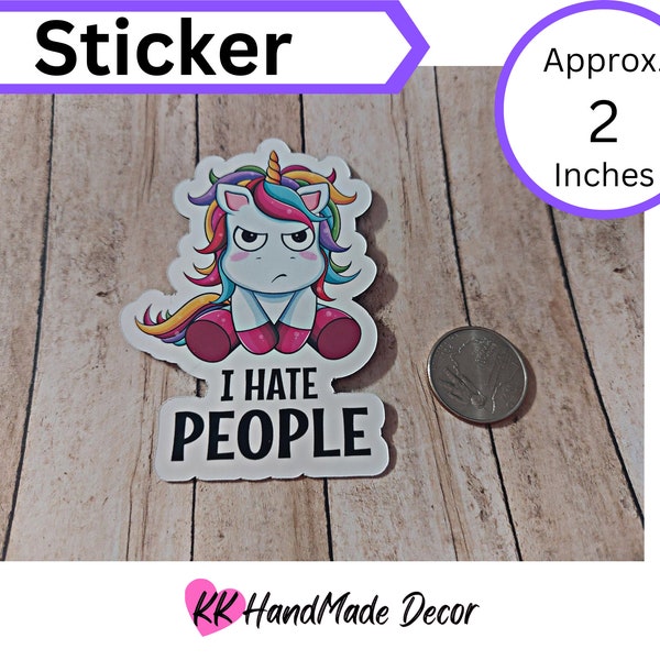 Vinyl I Hate Stickers - Etsy