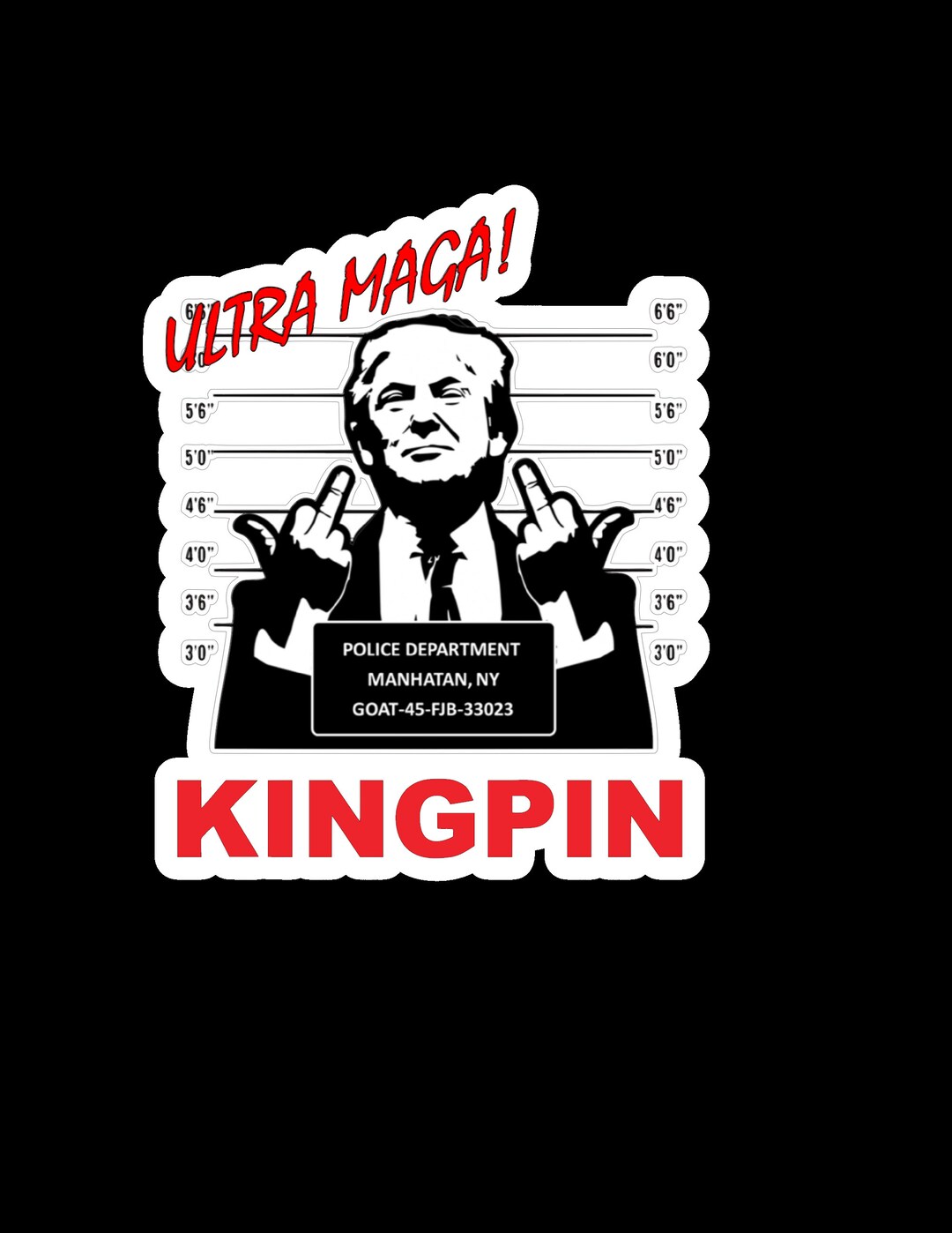 The "defiant Kingpin Trump 2024" Sticker. Pack of 50 Stickers. - Etsy