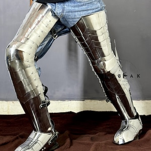 Nazgul Full Leg Armor Set: Silver Knight Cosplay Costume - Etsy