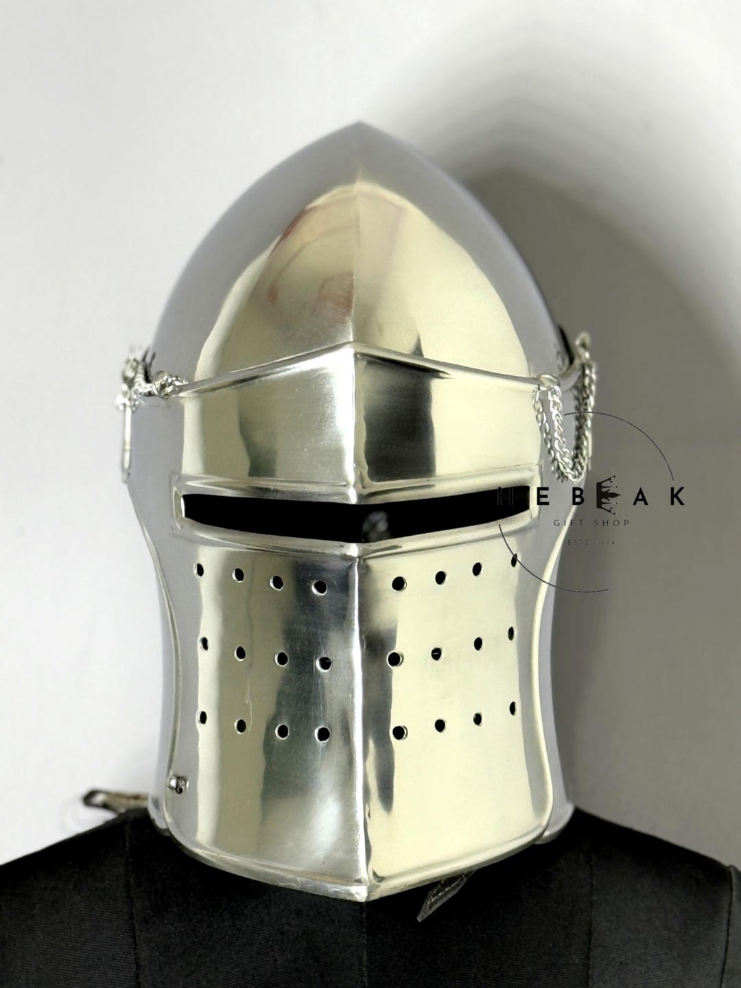 Bascinet Visored Barbuta Steel Helmet | Medieval Collectible Knight ...