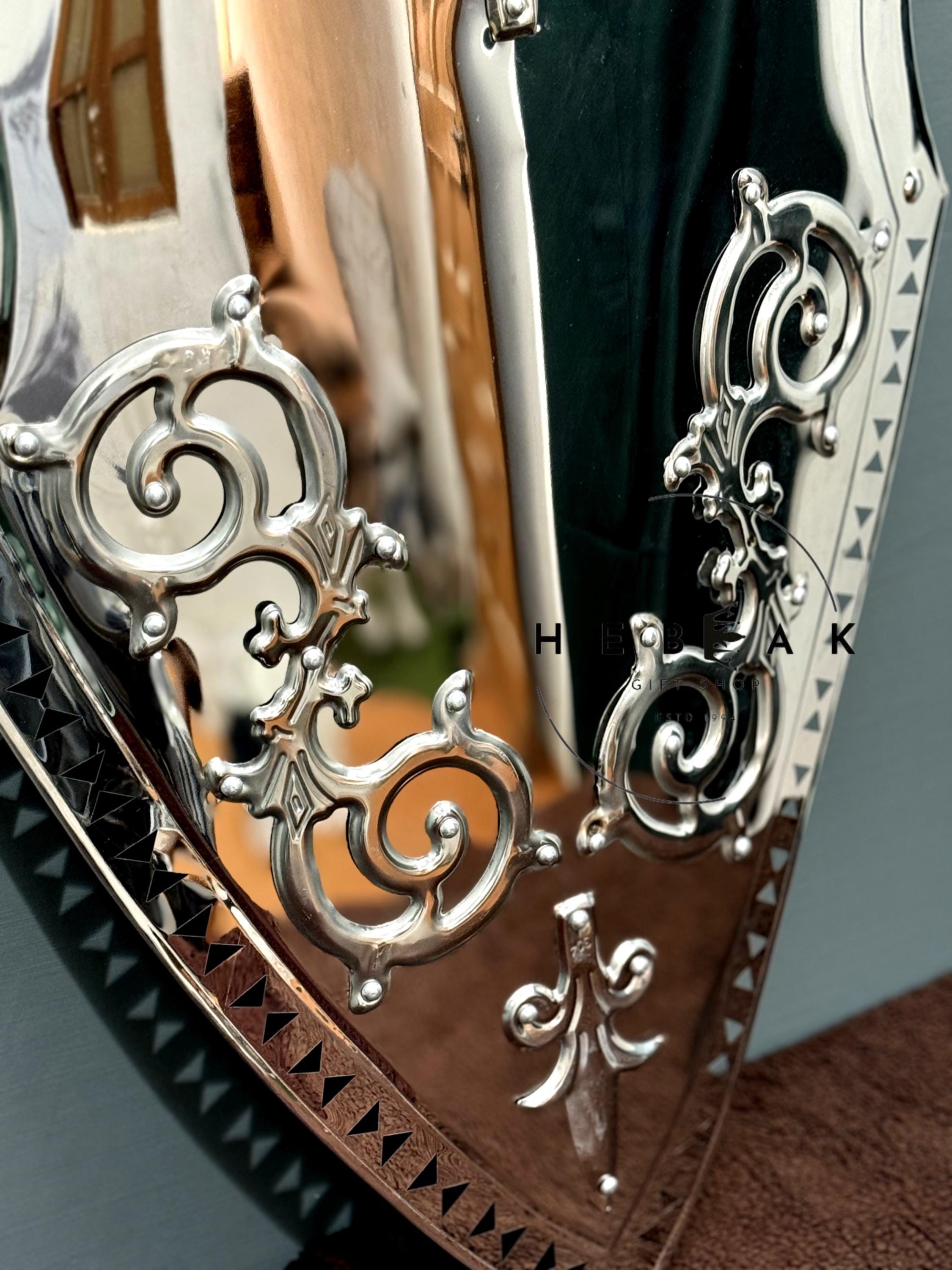 Medieval Knight Stainless Steel Shield: Handcrafted Templar Wall Decor ...
