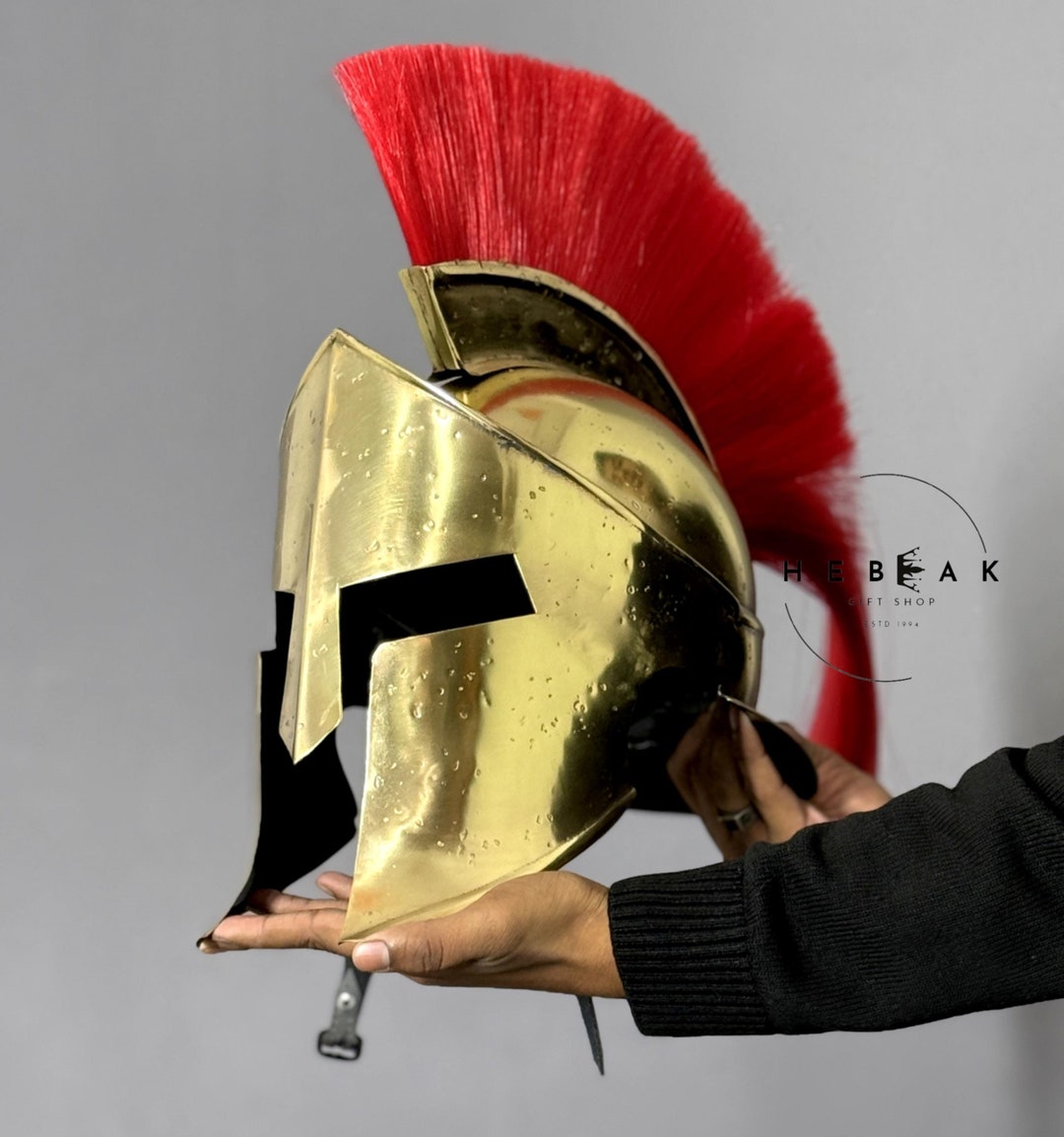 Spartan Helmet With Red Plume: King Leonidas Cosplay, Larp Helmet - Etsy