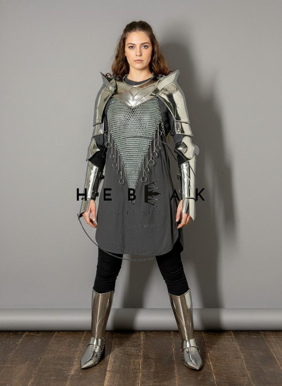 Handcrafted Female Warrior Steel Armor | LARP Cosplay Outfit - Etsy