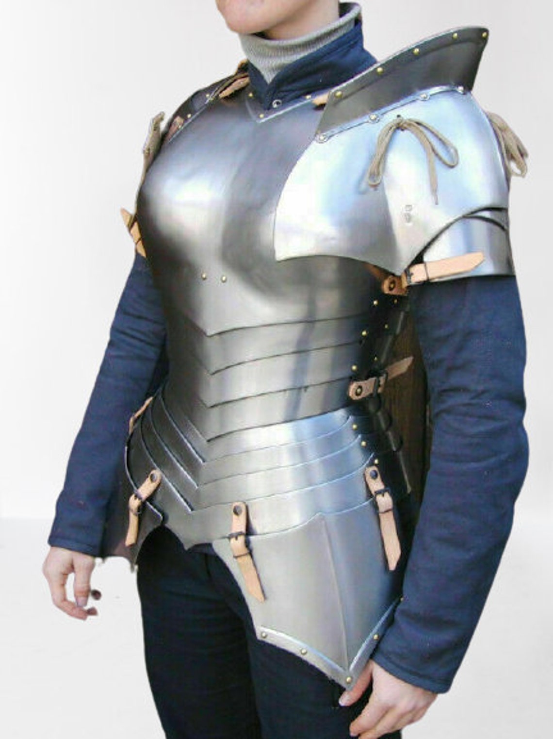 Medieval Knight Combat Lady Cuirass With Pauldrons & Tassets Halloween ...
