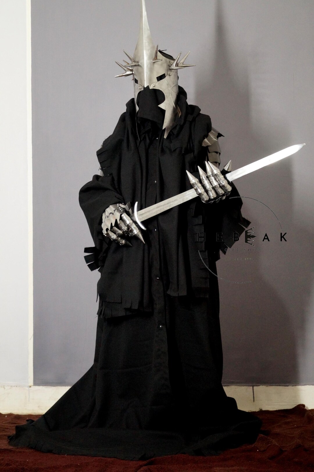 Complete Nazgûl Full Costume High-quality Dark Robe, Black Cloak, and ...