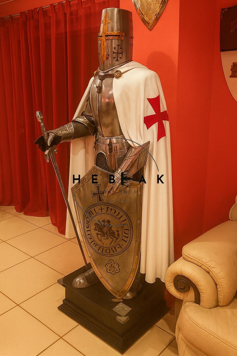 Handmade Knight Templar Armor Suit | 18-gauge Steel Costume, Display ...
