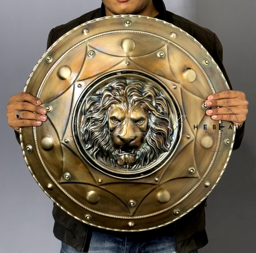 22 Inch Medieval Loin King Face Shield/battleworn Lion Shield/premium ...