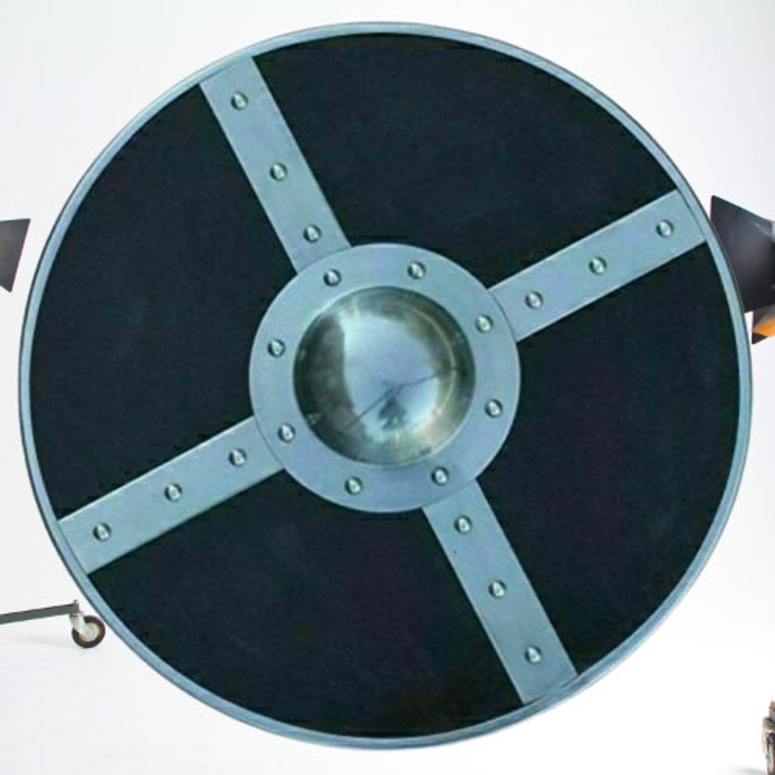 Heater Shield Armour Black Round Shield Functional Medieval - Etsy