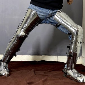 Nazgul Full Leg Armor Set: Silver Knight Cosplay Costume - Etsy